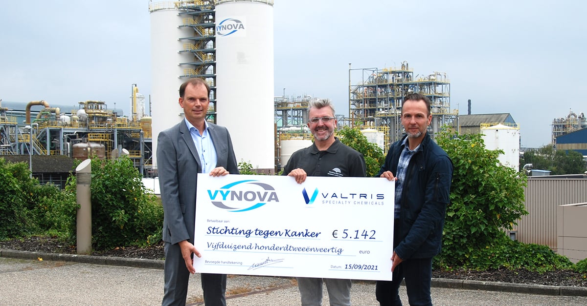 Vynova Belgium en Valtris zamelen meer dan 5.000 euro in voor Stichting ...